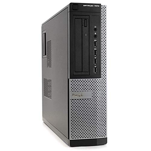 Dell Optiplex 7010 Desktop PC, Intel Core i5-3470 3.2 GHz, 8GB RAM, 500GB HDD, Keyboard/Mouse, WiFi, Dual 17" LCD Monitors (Brands Vary), DVD, Windows 10 (Renewed)