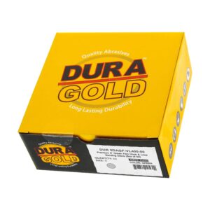 Dura-Gold Premium 5" Green Film Sanding Discs - 400 Grit (Box of 50) - Hook & Loop Backing Sandpaper Discs for DA Sanders, Finishing Fine Cut Abrasive - Sand Automotive Car Paint, Woodworking Wood