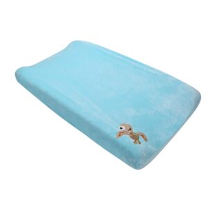 coral velvet nursery diaper changing table cover baby girl baby boy diaper changing pad cover 1pc (blue turtle)