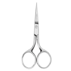 hagupit small precision embroidery scissors, 4" forged stainless steel sharp pointed tip detail shears for diy craft thread cutting, needlework yarn & sewing