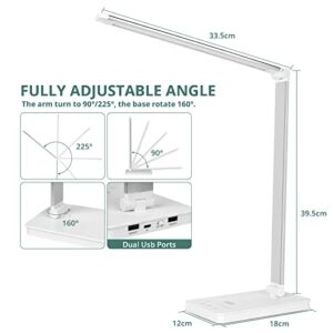 Semlos Clip on Light Reading Light - 24 LED USB Book Light, 3 Color Modes, 10 Brightness Dimmer, Memory Function, Auto Timer, Eye Protection Desk Clamp Lamp, 360 ° Flexible Gooseneck Bed Night Lights