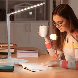 Semlos Clip on Light Reading Light - 24 LED USB Book Light, 3 Color Modes, 10 Brightness Dimmer, Memory Function, Auto Timer, Eye Protection Desk Clamp Lamp, 360 ° Flexible Gooseneck Bed Night Lights