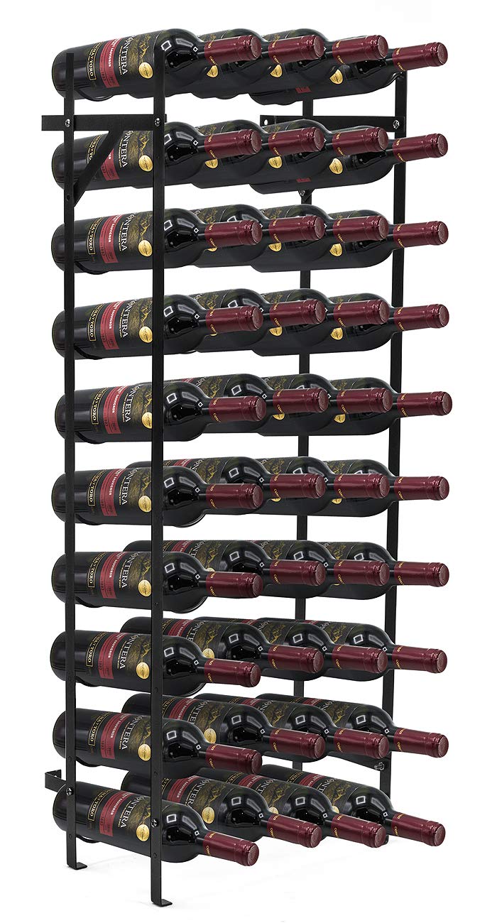 Sorbus Wine Rack Freestanding Floor - Wine Bottle Holder Holds 40 Bottles of Wine - 40 Bottle Capacity Wine Storage for Any Bar, Wine Cellar, Kitchen, Dining Room