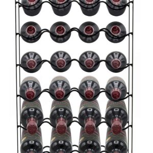 Sorbus Wine Rack Freestanding Floor - Wine Bottle Holder Holds 40 Bottles of Wine - 40 Bottle Capacity Wine Storage for Any Bar, Wine Cellar, Kitchen, Dining Room