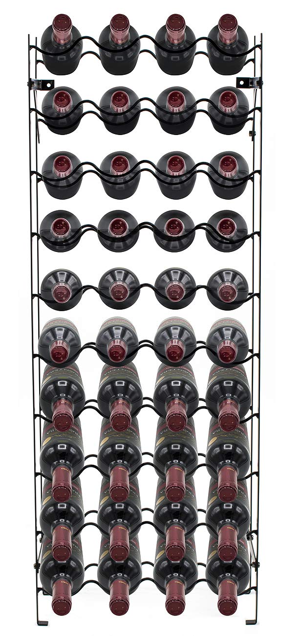 Sorbus Wine Rack Freestanding Floor - Wine Bottle Holder Holds 40 Bottles of Wine - 40 Bottle Capacity Wine Storage for Any Bar, Wine Cellar, Kitchen, Dining Room