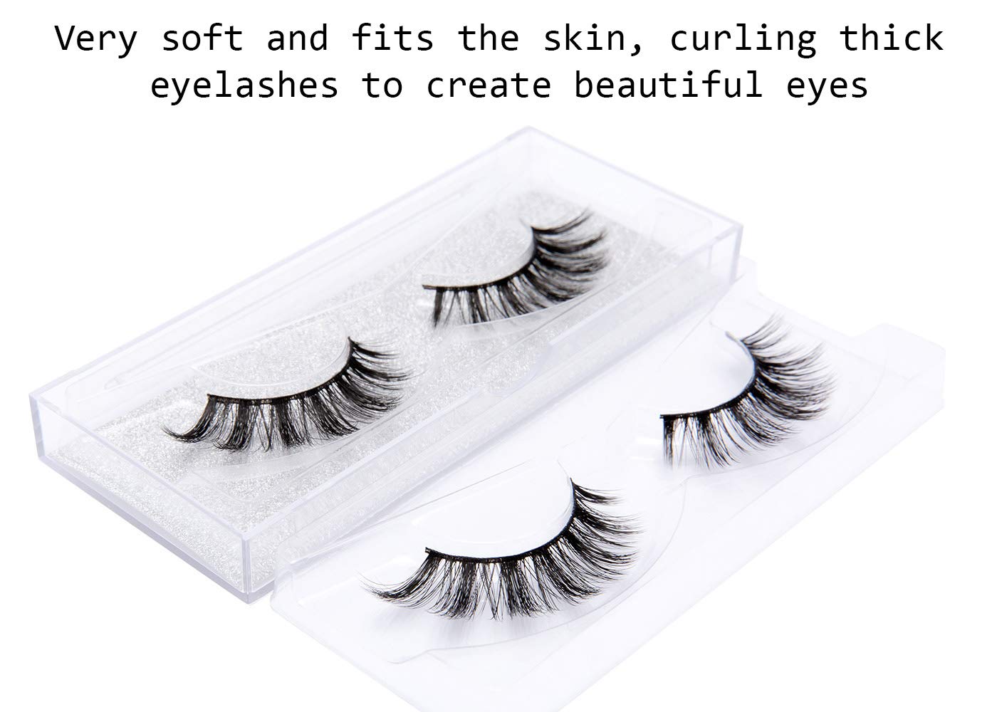 DYSILK Fake Eyelashes Natural Lash - Mink Lashes 5 Pairs 6D Wispy Lash Pack - Eye Lashes Strip Eyelash Extension Kit Reusable False Lashes Natural Look | 002-16mm