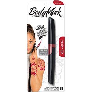 bic bodymark temporary tattoo marker - red