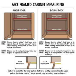 Sliding Pull-Out Shelf for Cabinets (Kitchen Cupboards, Pantry Drawers, Bathroom Storage) 2 3/8" Tall - 3/4 Slides & Base Mounting - Custom Clear Opening Width & Depth: (13", 15.75" (3/4))