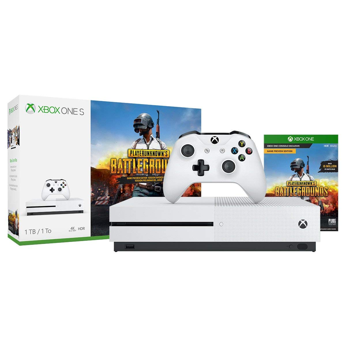 Xbox One S 1TB Console – PLAYERUNKNOWN’S BATTLEGROUNDS Bundle [Discontinued] (Renewed)