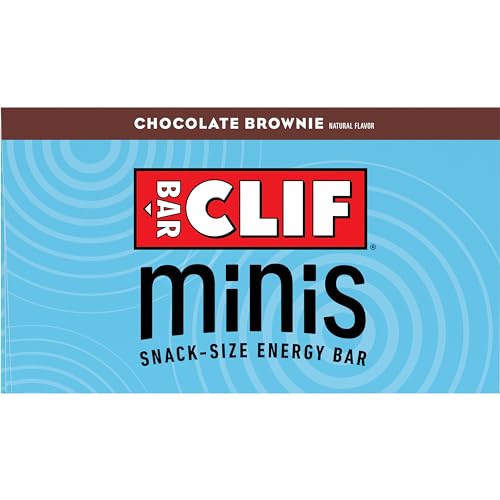 CLIF BAR Minis - Chocolate Brownie Flavor - Made with Organic Oats - 4g Protein - Non-GMO - Plant Based - Snack-Size Energy Bars - 0.99 oz. (20 Pack) - CASE