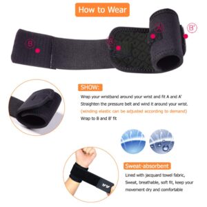 Wrist Brace for Ganglion Cyst, Arthritis, Carpal Tunnel, Breathable Sport/Fitness Wrist Support, for Left and Right Hand Man and Woman(Black)