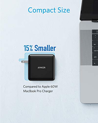 Anker 60W PIQ 3.0 & GaN Tech Dual Port Charger, PowerPort Atom III (2 Ports) Charger with a 45W USB C Port, for USB-C Laptops, MacBook, iPad Pro, iPhone, Galaxy, Pixel and More