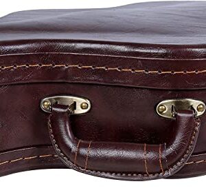 Crossrock CRW600DBR Dreadnought Guitar Case, Multi-layer Wood Case, Arch-top Style, Vintage Brown