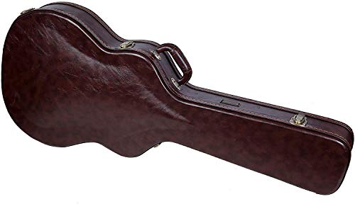 Crossrock CRW600DBR Dreadnought Guitar Case, Multi-layer Wood Case, Arch-top Style, Vintage Brown