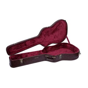 Crossrock CRW600DBR Dreadnought Guitar Case, Multi-layer Wood Case, Arch-top Style, Vintage Brown