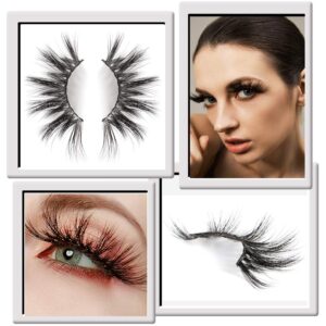 Mink Lashes 3D False Eyelashes 25 mm Long Lashes Reusable Eyelashes for Dramatic Helloween Christimas Eye Makeup 2 Pairs LINGSTAR (Not inclue glue)