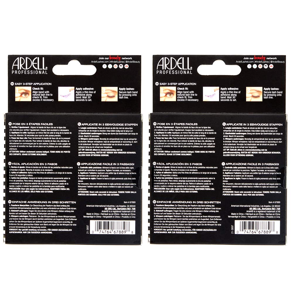 Ardell False Eyelashes Mega Volume 252, 2 packs (4 pairs per pack)