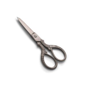 hitopty 5inch vintage style scissors titanium plating stainless steel antique shears for craft embroidery crochet needle point knitting project