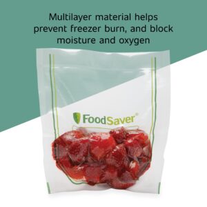 FoodSaver Easy Fill 1-Quart Vacuum Sealer Bags | Commercial Grade and Reusable | 16 Count, Clear