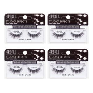 ardell studio effects wispies black, 4 pack