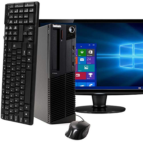 Lenovo ThinkCentre M91 Desktop, Intel Core i5 3.1 GHz, 8 GB RAM, 1 TB SATA HDD, Keyboard & Mouse, Wi-Fi, 17" LCD Monitor (Brands Vary), DVD, Windows 10, (Renewed)