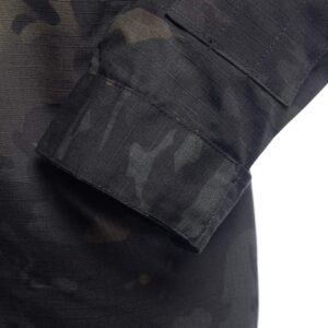 AKARMY Unisex Lightweight Military Camo Tactical Camo Hunting Combat BDU Uniform Army Suit Set MCF Black CP