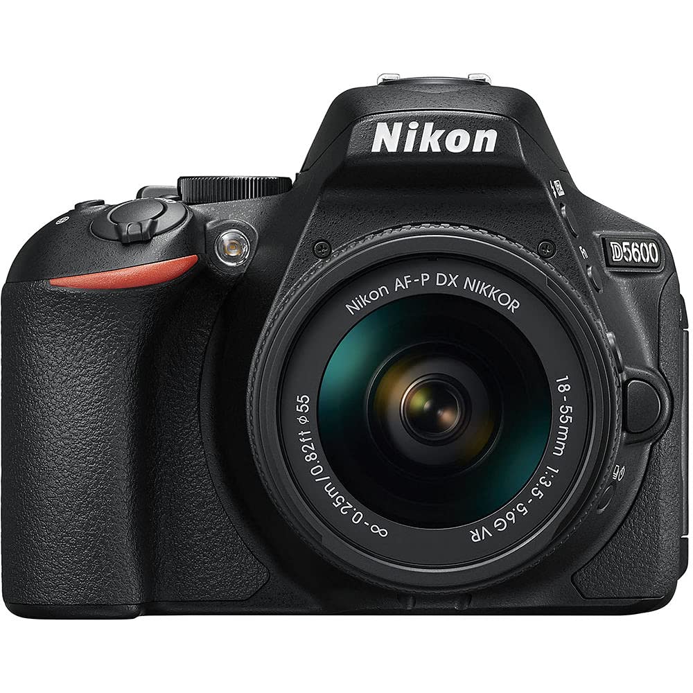 Nikon D5600 24.2MP DSLR Digital Camera with AF-P DX 18-55mm Lens (1576) Deluxe Bundle -Includes- Sandisk 64GB SD Card + Large Camera Bag + Filter Kit + Spare Battery + Telephoto Lens + More