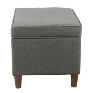 Spatial Order Home Decor | Dinah Collection Modern Storage Ottoman | Ottoman with Storage for Living Room & Bedroom (Grey)