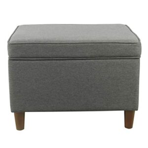 Spatial Order Home Decor | Dinah Collection Modern Storage Ottoman | Ottoman with Storage for Living Room & Bedroom (Grey)