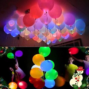 20 led light up balloons mixed colors flashing lasts 24 hours glow in the dark for birthday glow party favors supplies wedding halloween christmas decorations