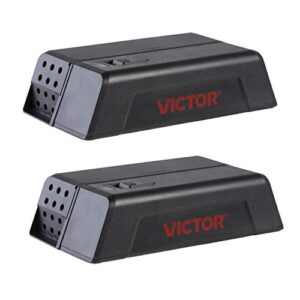 victor m250ssr-2 indoor electronic humane mouse trap - no touch, no see electric mouse trap - 2 traps