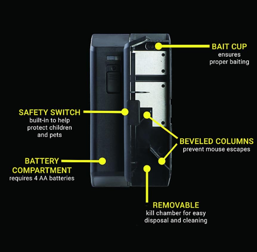 Victor M250SSR-2 Indoor Electronic Humane Mouse Trap - No Touch, No See Electric Mouse Trap - 2 Traps