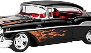 Revell 85-1529 ’57 Chevy Bel Air Model Car Kit 1:25 Scale 30-Piece Skill Level 3 SnapTite Max Plastic Model Building Kit,Black