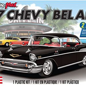 Revell 85-1529 ’57 Chevy Bel Air Model Car Kit 1:25 Scale 30-Piece Skill Level 3 SnapTite Max Plastic Model Building Kit,Black