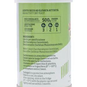 Antimo Caputo Lievito Active Dry Yeast 3.5 Ounce Can - Made in Italy - Perfect with 00 Flour