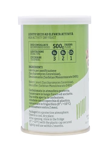 Antimo Caputo Lievito Active Dry Yeast 3.5 Ounce Can - Made in Italy - Perfect with 00 Flour