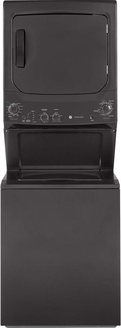 GE GUD27GSPMDG Spacemaker Series 27 Inch Gas Laundry Center with 3.8 cu. ft. Washer Capacity in Diamond Gray