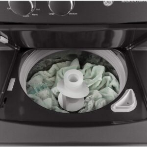 GE GUD27GSPMDG Spacemaker Series 27 Inch Gas Laundry Center with 3.8 cu. ft. Washer Capacity in Diamond Gray