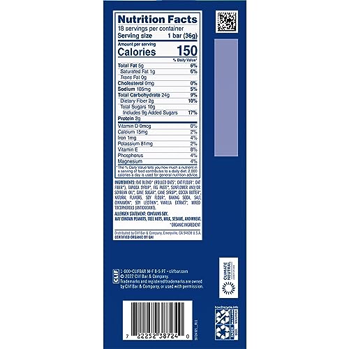 CLIF Kid Zbar - Iced Oatmeal Cookie - Soft Baked Whole Grain Snack Bars - USDA Organic - Non-GMO - Plant-Based - 1.27 oz. (18 Pack)