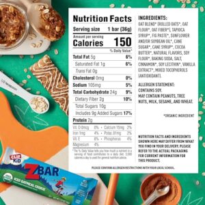 CLIF Kid Zbar - Iced Oatmeal Cookie - Soft Baked Whole Grain Snack Bars - USDA Organic - Non-GMO - Plant-Based - 1.27 oz. (18 Pack)