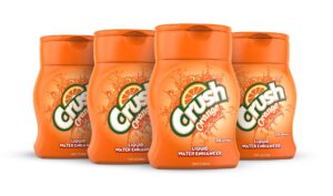 crush, orange, liquid water enhancer – new, better taste! (4 bottles, makes 96 flavored water drinks) – sugar free, zero calorie