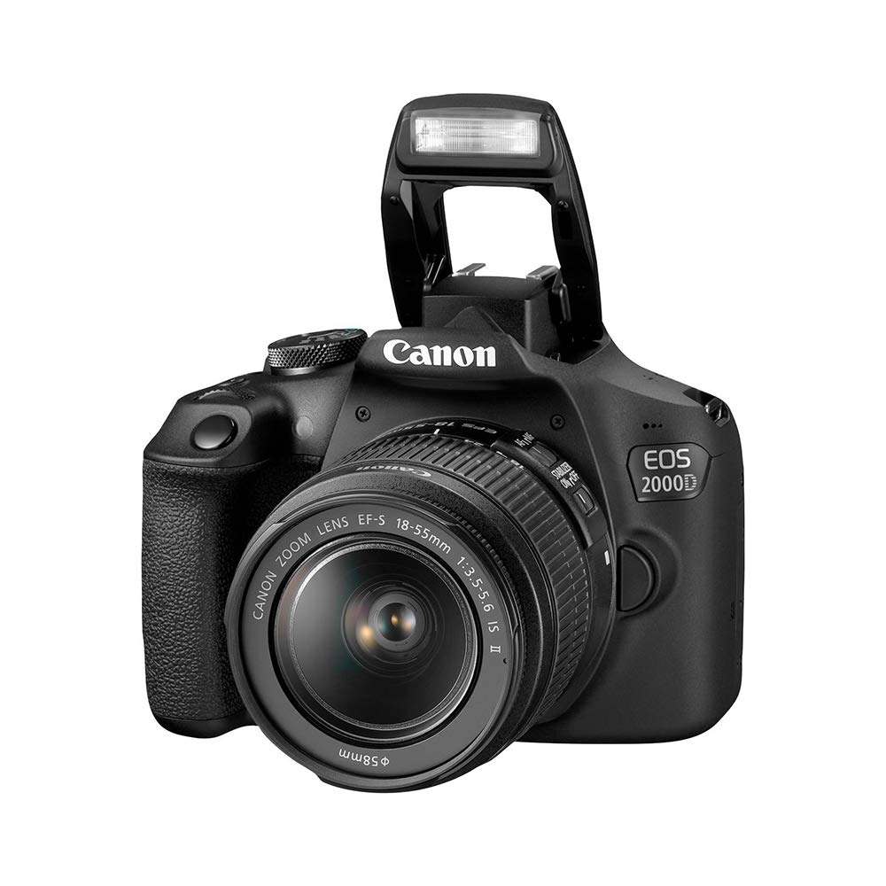 Canon 2728C006 EOS 2000D DSLR Camera with EF-S 18-55mm is II Lens (International Model) Basic Bundle