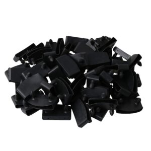 yibuy 50 pieces 50mm bed slat holders replacement plastic bed end caps holders black