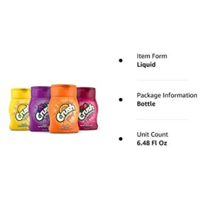 CRUSH Crush, Variety Pack, Liquid Water Enhancer – New, Better Taste (4 Bottles, Makes 96 Flavored Water Drinks) 1.62 Fl Oz (Pack of 1)