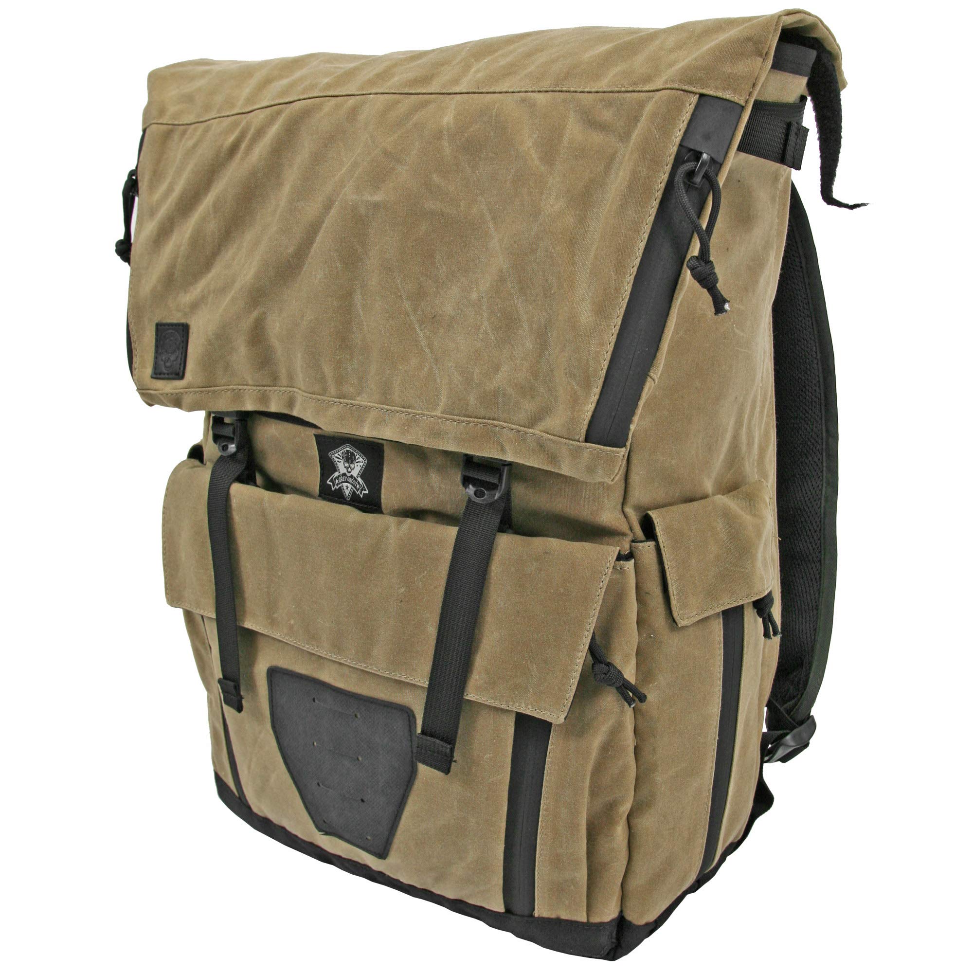 GREY GHOST GEAR Gypsy, Backpack, Field Tan, Waxed Canvas, 19"x16"x4.5"