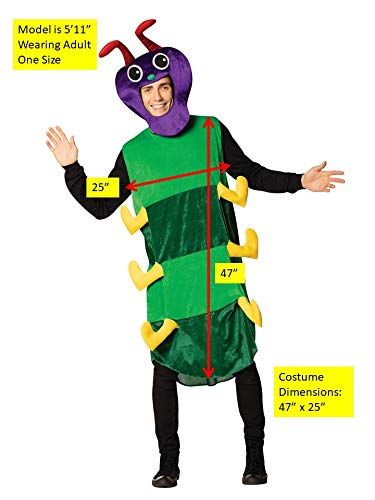 Rasta Imposta Caterpillar Adult Costume, One Size, Men's, Womens, Unisex