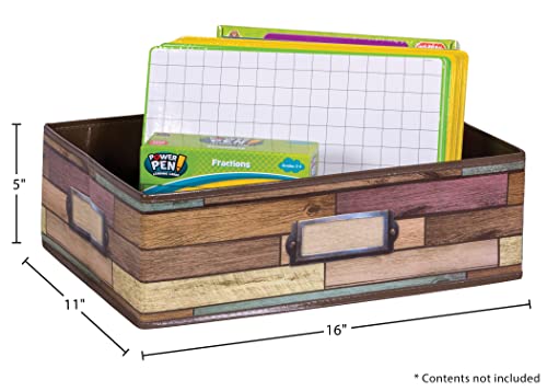 Teacher Created Resources Reclaimed Wood Storage Bin (20914)