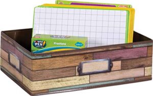 teacher created resources reclaimed wood storage bin (20914)