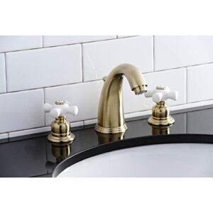 Kingston Brass KB987PXSB Victorian 2-Handle 8 in. Widespread Bathroom Faucet, Brushed Brass