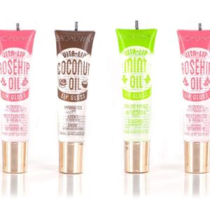 6-PACKS Kiss Broadway Clear Lip Gloss (#1 Mint,Coconut,Rosehip)